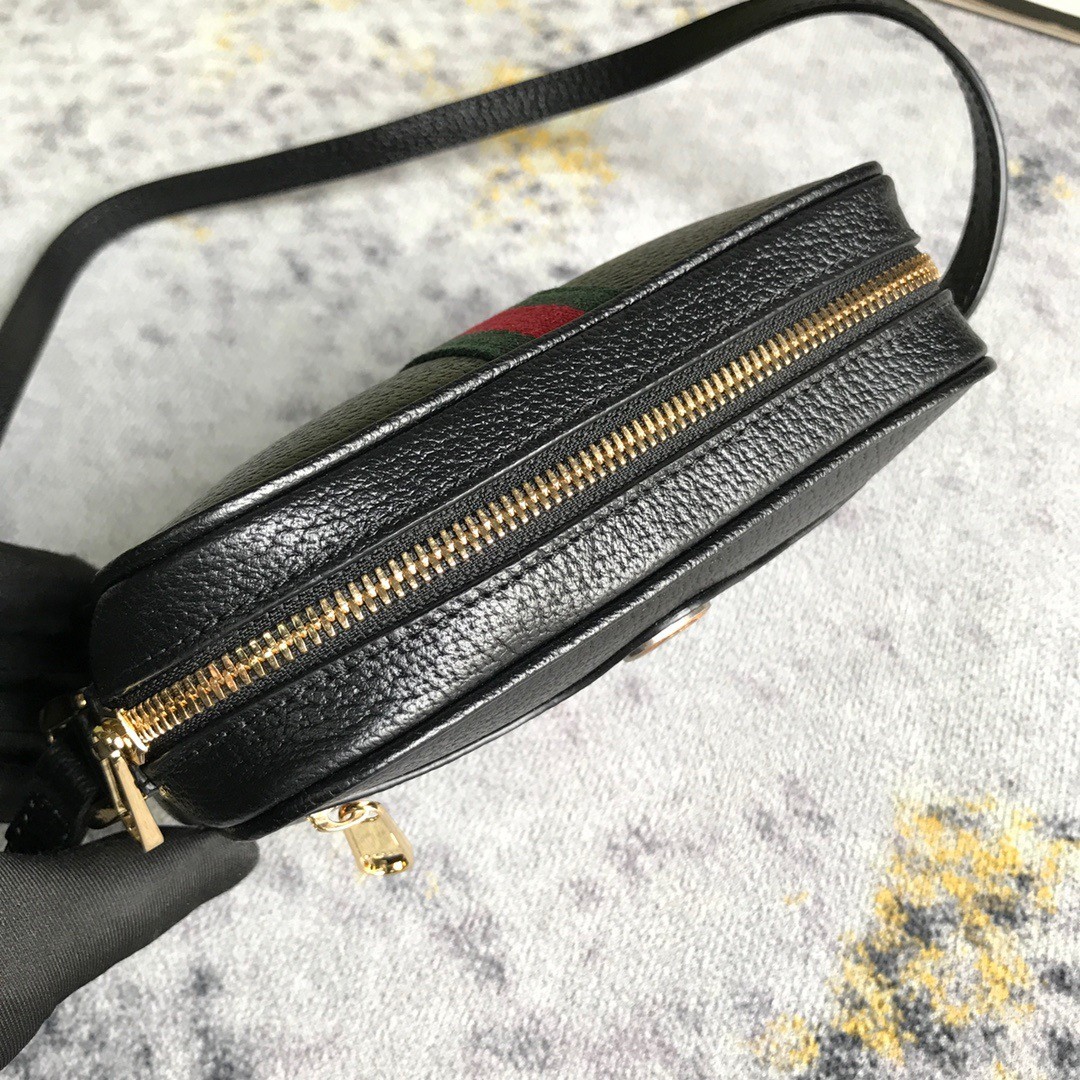 Replica Gucci Ophidia Mini Camera Bag in Black Leather